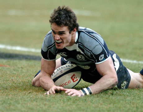 Scotland Winger Thom Evans Slides Try Editorial Stock Photo - Stock ...