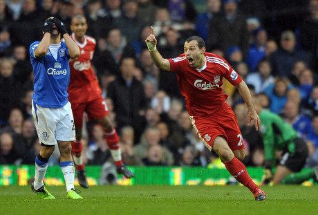 Liverpools Javier Mascherano Celebrates Scoring His Editorial Stock ...