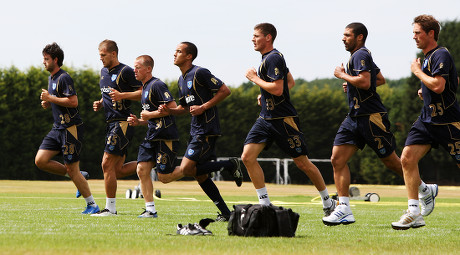 Football Portsmouth First Day Back Training Editorial Stock Photo ...