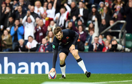 Englands Elliot Daly Scoring Try Rugby Editorial Stock Photo - Stock ...