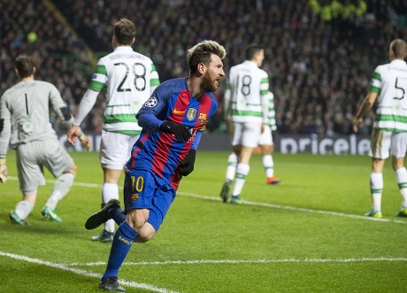 Barcelona Lionel Messi Goal Celebration Editorial Stock Photo - Stock ...