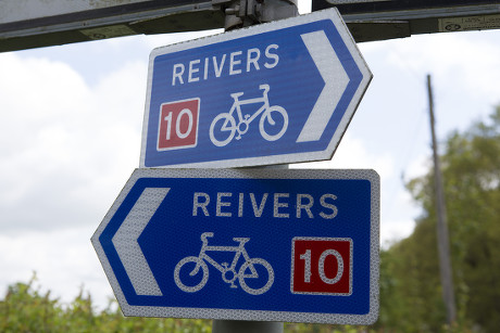 Signs Reivers Cycle Path Maften England Editorial Stock Photo - Stock ...