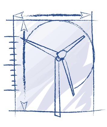 Illustration Technical Drawing Wind Turbine Editorial Stock Photo ...