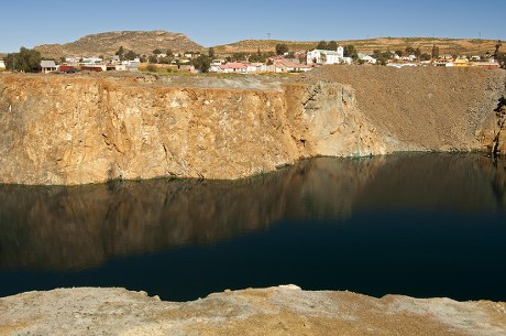 Waterfilled Hopper Collapsed Shaft Copper Mine Editorial Stock Photo ...