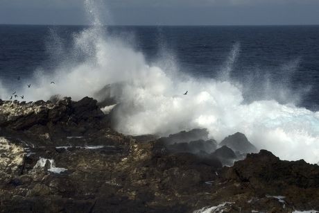 Waves Pounding Rocks St Peter St Editorial Stock Photo - Stock Image ...