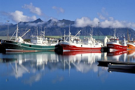 Fishing Boats Harbour Hoefn Hoefn Hornafirdi Editorial Stock Photo ...