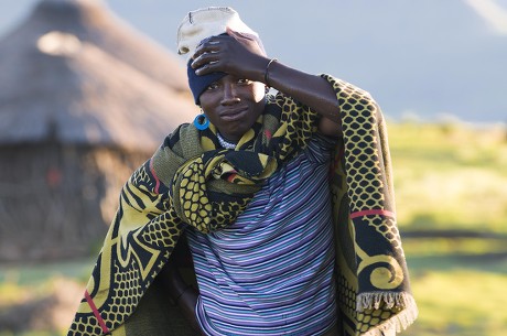 Young Basotho Man Wearing Traditional Costume Editorial Stock Photo ...