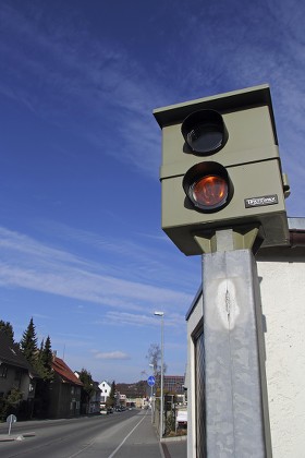 Stationary Speed Camera Trafipax Surveillance Flash Editorial Stock ...