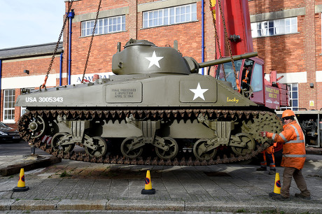 World War 2 Sherman Tank Lifted Editorial Stock Photo - Stock Image ...