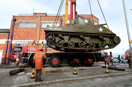 World War 2 Sherman Tank Lifted Editorial Stock Photo - Stock Image ...
