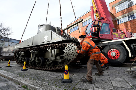 World War 2 Sherman Tank Lifted Editorial Stock Photo - Stock Image ...