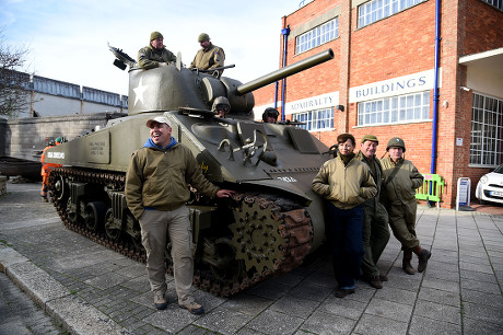 World War 2 Sherman Tank Lifted Editorial Stock Photo - Stock Image ...