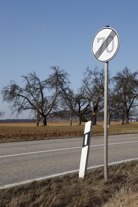 Traffic Sign End 70 Kmh Speed Editorial Stock Photo - Stock Image ...