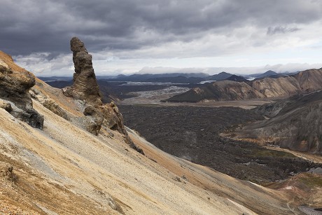 Phallicshaped Rock On Brennisteinsalda Mountain Rhyolite Editorial ...