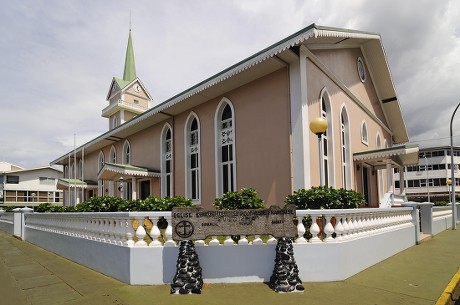Protestant Church Papeete Tahiti Society Islands Editorial Stock Photo ...