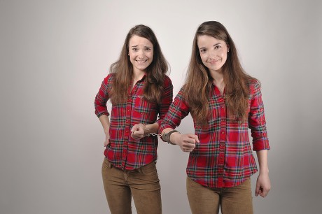 Model Released Twin Sisters Chained Together Editorial Stock Photo ...