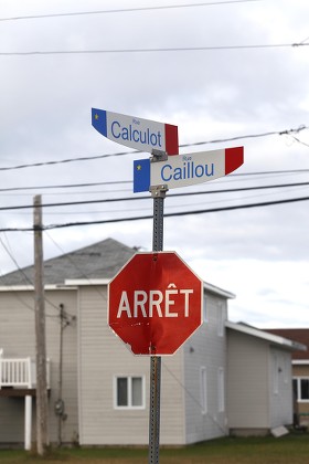 Arret French Stop Sign Havre Saintpierre Editorial Stock Photo - Stock ...