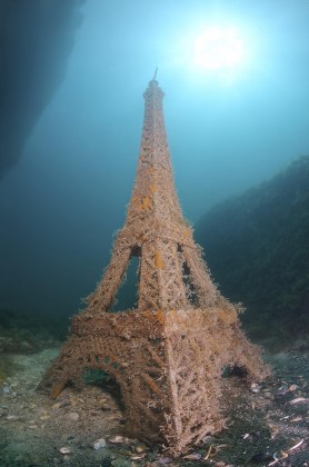 Underwater Museum Eiffel Tower Sculpture Cape Editorial Stock Photo ...