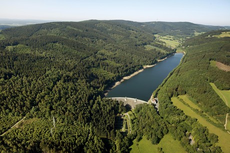 Aerial View Oester Dam Plettenberg Sauerland Editorial Stock Photo ...