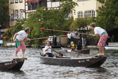 Fishermens Jousting On Regnitz River During Editorial Stock Photo ...