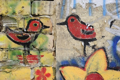 Birds Graffiti Street Art Patio Schwarzenberg Editorial Stock Photo ...