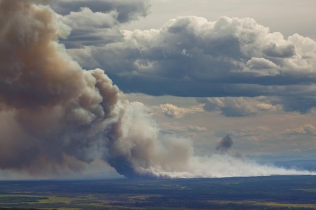 Forest Fire Following Lightning Strike Near Editorial Stock Photo ...