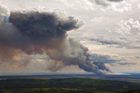Forest Fire Following Lightning Strike Near Editorial Stock Photo ...