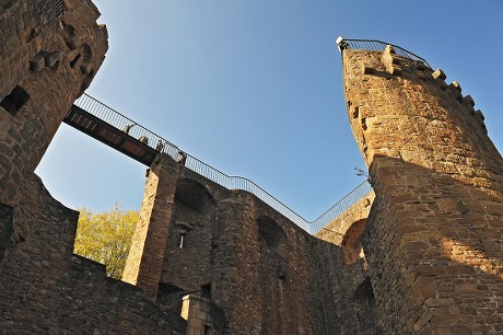 Burg Montclair Castle Ruins Near Mettlach Editorial Stock Photo - Stock ...