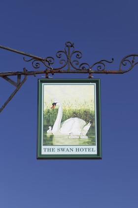 Swan Hotel Sign Traditional Hotel Pub Editorial Stock Photo - Stock ...