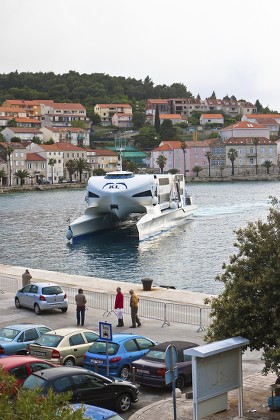 Fast Ferry Mooring Port Korcula Korcula Editorial Stock Photo - Stock ...