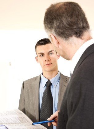 Model Released Boss Controlling Contract Employee Editorial Stock Photo ...