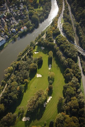 Aerial View Golf Course Baldeneysee Lake Editorial Stock Photo - Stock ...