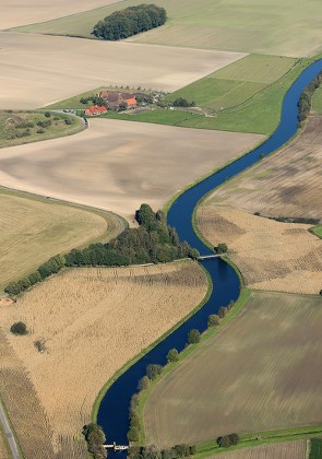 Aerial View Stever River Meanders Olfen Editorial Stock Photo - Stock ...
