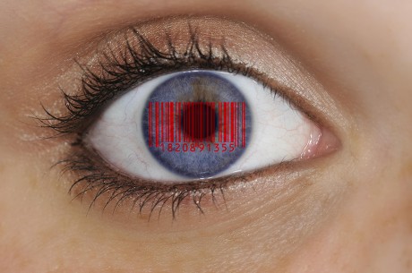 Model Released Detailed View Eye Barcode Editorial Stock Photo - Stock ...