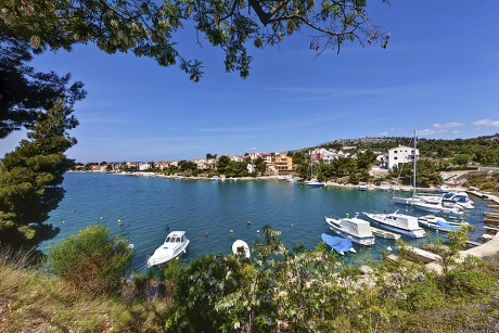 Small Fishing Harbour Near Village Zaboric Editorial Stock Photo ...