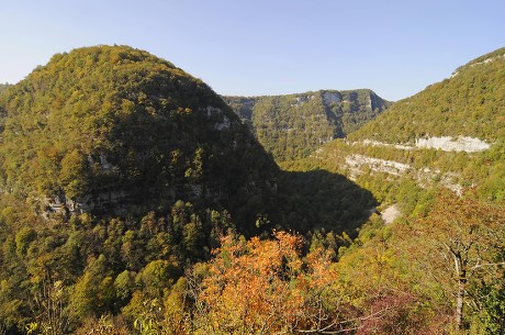Valley Loue River Autumnal Landscape Ornans Editorial Stock Photo ...