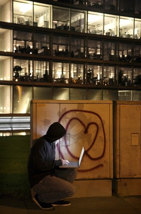Model Released Hacker Working On Laptop Editorial Stock Photo - Stock ...