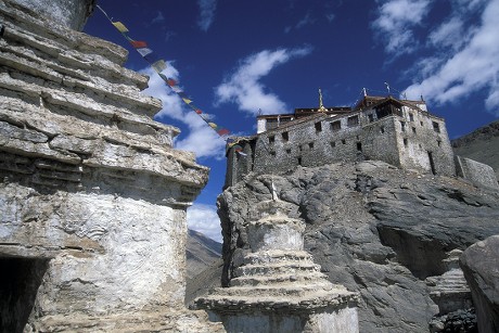 Chorten Bardan Monastery Gelugpa Monastery Near Editorial Stock Photo ...