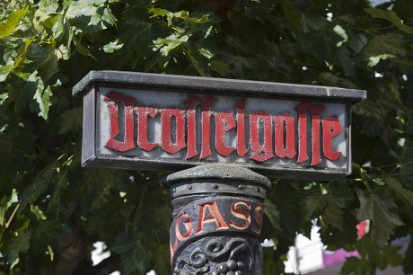 Sign Drosselgasse Ruedesheim Rheingau Hesse Germany Editorial Stock ...