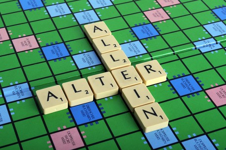 Scrabble Letters Forming Words Allein Alter Editorial Stock Photo ...