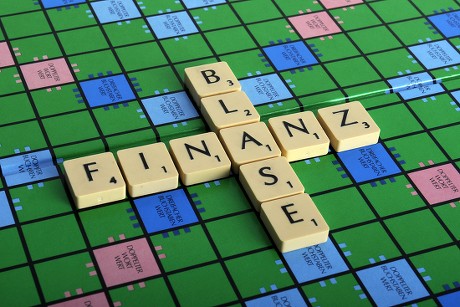 Scrabble Letters Forming Words Finanz Blase Editorial Stock Photo ...