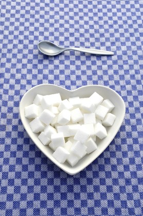 Sugar Cubes Heartshaped Porcelain Bowl Editorial Stock Photo - Stock ...