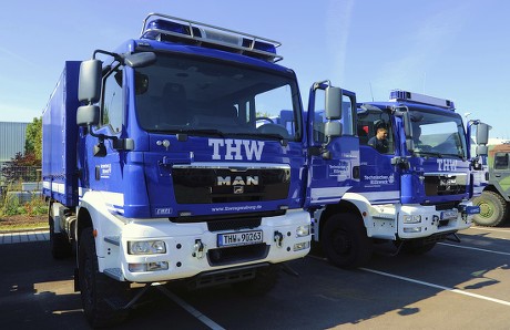 Man Trucks Bundesanstalt Technisches Hilfswerk German Editorial Stock ...
