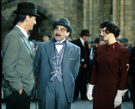 Poirot Veiled Lady Hugh Fraser Captain Redaktionelles Stockfoto ...