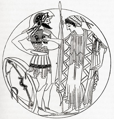 Greek Woman Pouring Libation Ancient Vase Editorial Stock Photo - Stock ...