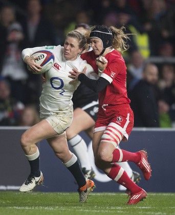 Danielle Waterman Evades Tackle Tyson Beukeboom Editorial Stock Photo ...