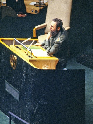 President Fidel Castro Cuba Addresses United Editorial Stock Photo ...