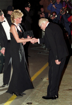 2 Black dress wales vertical princess handshake full length evening ...
