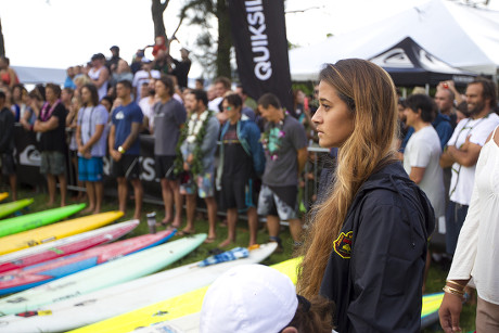 Pro Surfer Mainei Kinimaka Listens Prayer Editorial Stock Photo - Stock ...