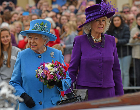 Queen Elizabeth Ii Camilla Camilla Duchess Editorial Stock Photo ...